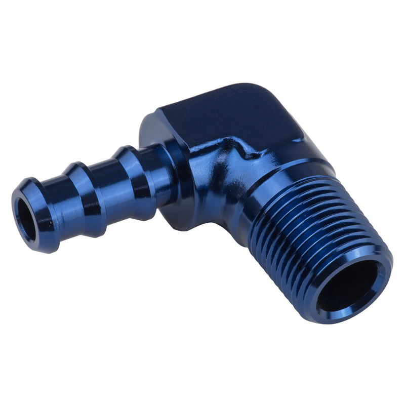 90 Degree 3 4 Barb Fitting To 3 4 NPT Blue Proflow 90 Degree 3 4 Barb Fitting To 3 4 NPT Blue Proflow