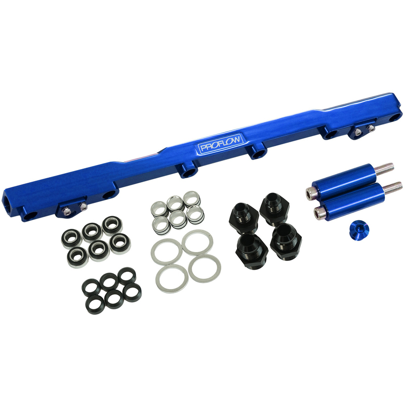 Proflow Fuel Rails Kit, Billet Aluminium, Anodised Blue, For Toyota 2JZ ...